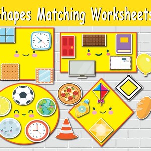 Shapes Matching Activity Toddler Busy Book Preschool Learning Binder ...