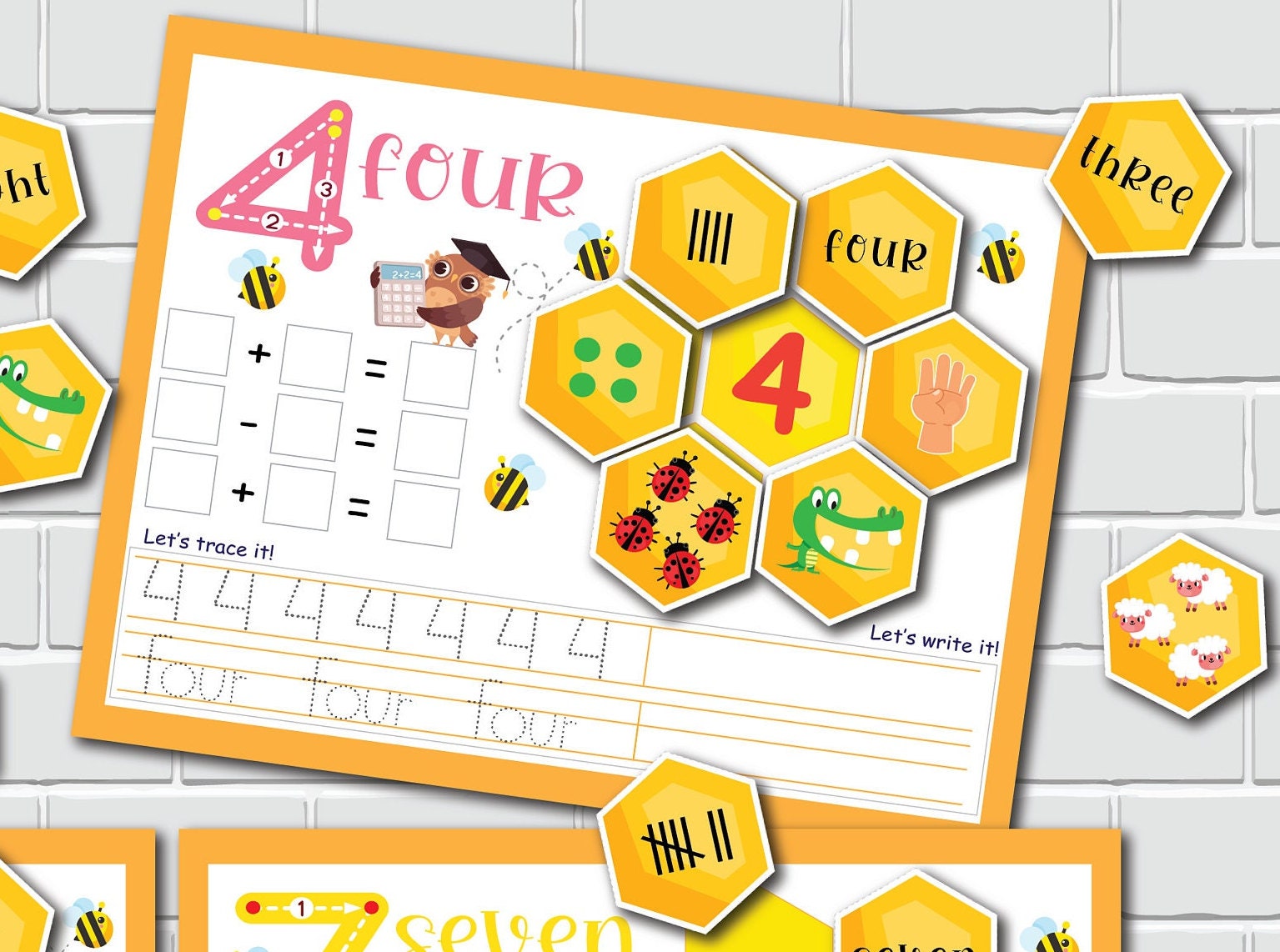 Counting Activity Math Busy Book Pages Preschool Learning - Etsy UK