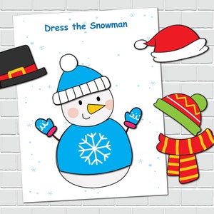 Snowman Dress up Printabe Activity. Preschool Printable Worksheets ...