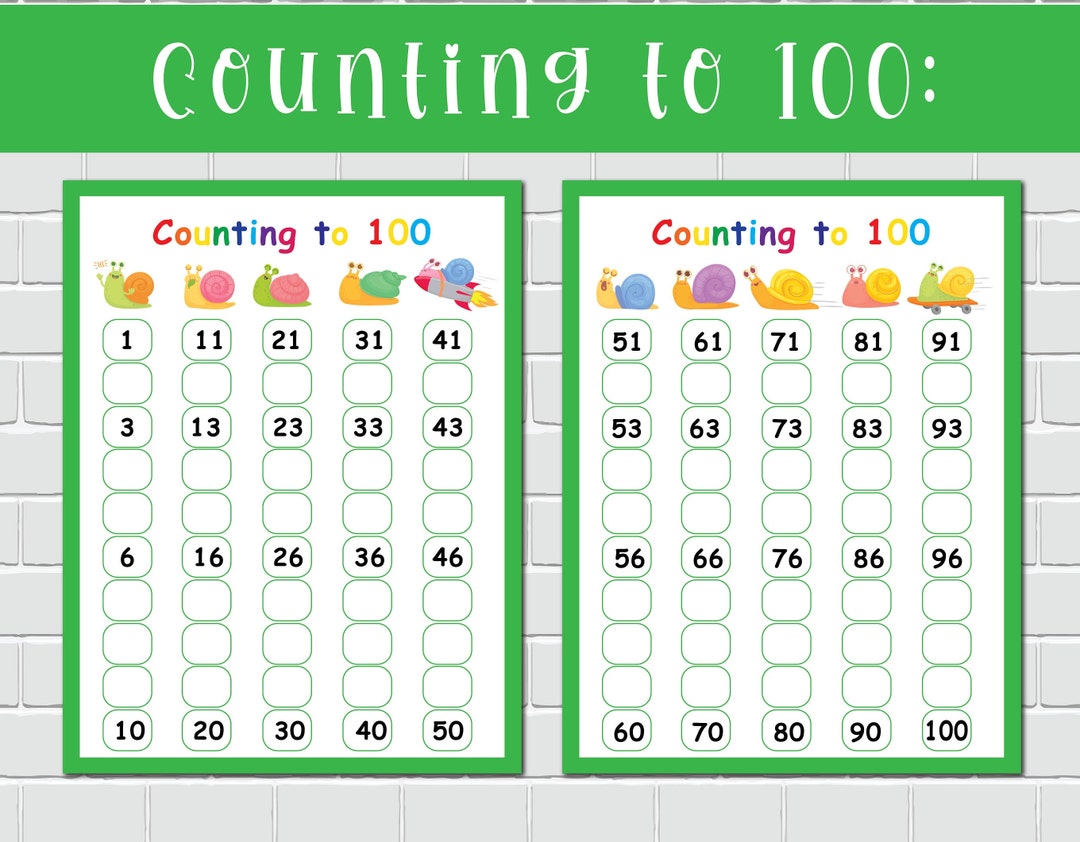 Counting to 100 and Number Families Worksheet Activity for Preschool ...