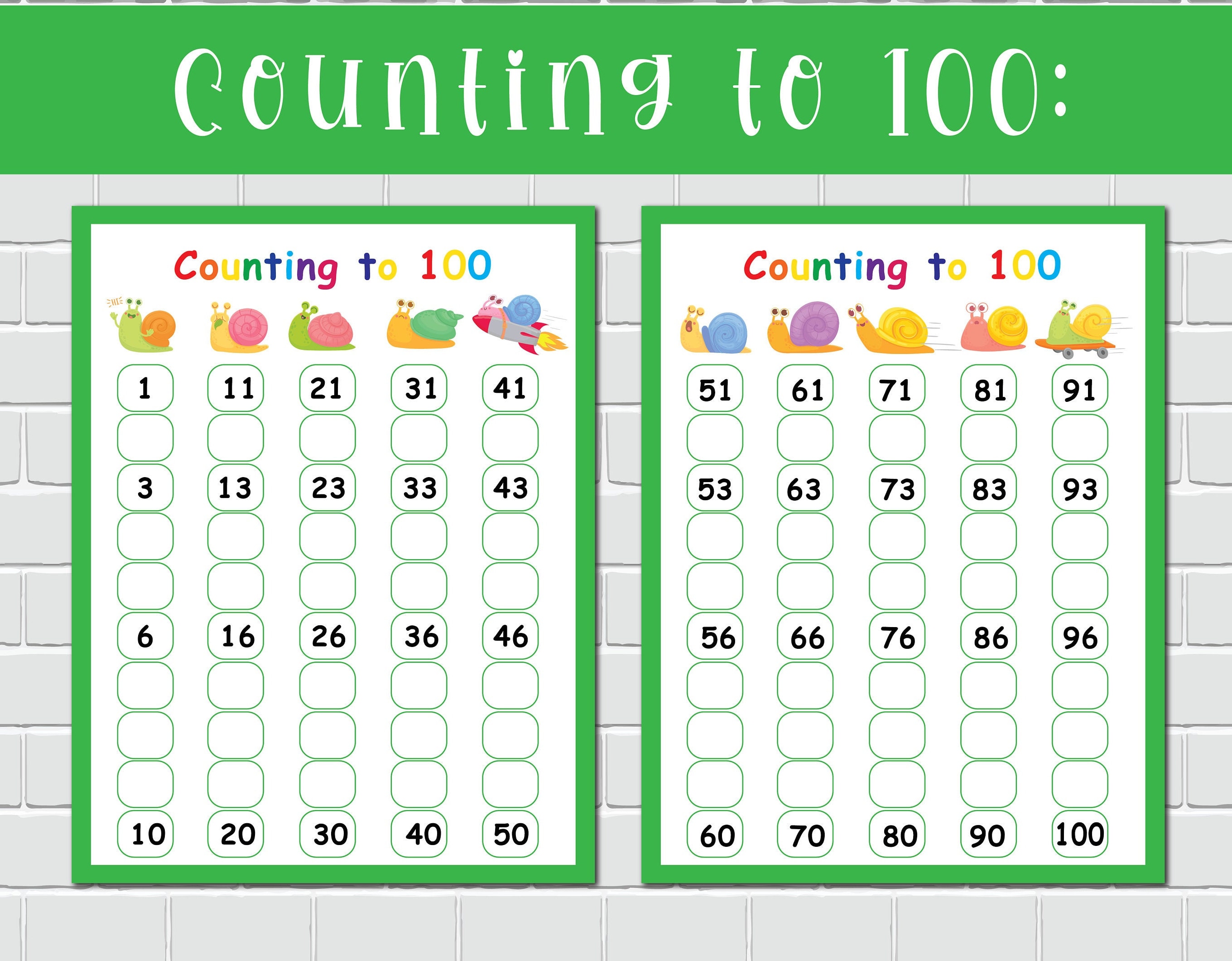 Counting to 100 and Number Families Worksheet Activity for Preschool ...