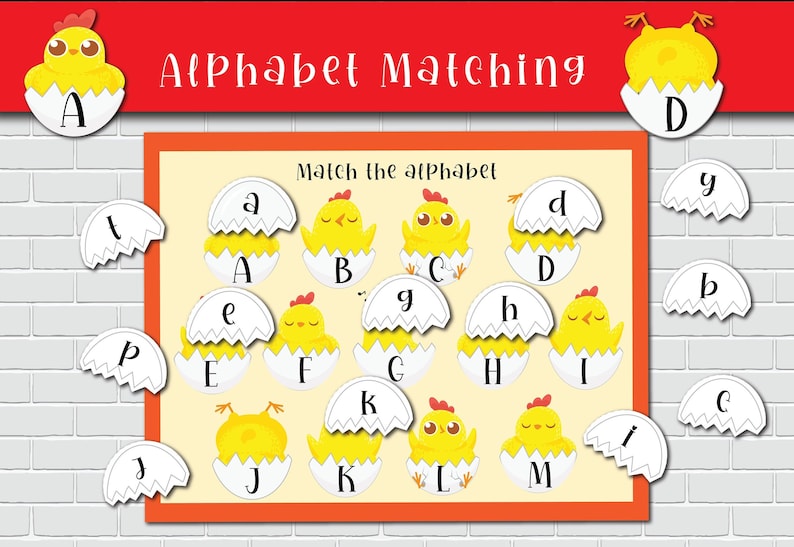 Alphabet Matching Printable Activity. Upper & Lower Case Letter ...