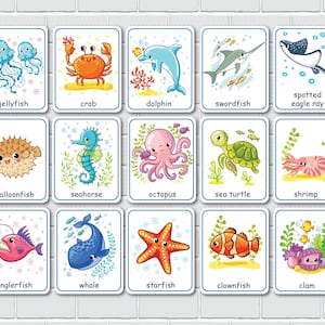 Ocean Animals Busy Book Pages, Matching Activity, Toddler Learning ...