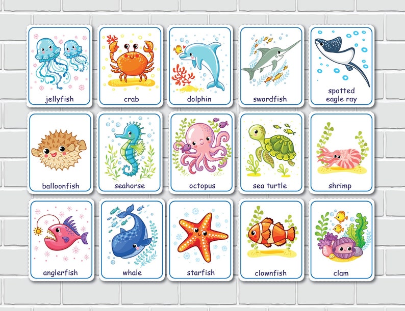 Ocean Animals Busy Book Pages, Matching Activity, Toddler Learning ...