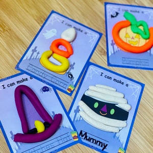 Halloween Play Dough Mats, Printable Play Doh, Preschool Activities ...