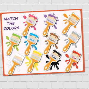 Color Matching Activity, Toddler Printable, Montessori Materials ...
