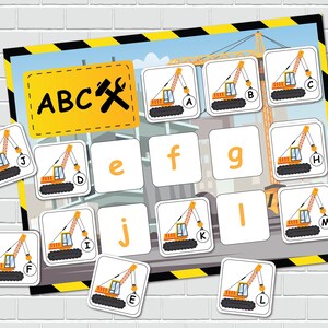 Construction Theme Alphabet Activities, Preschool Learning, Toddler ...