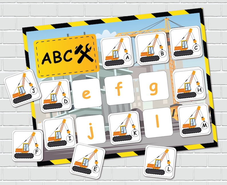 Construction Theme Alphabet Activities, Preschool Learning, Toddler ...