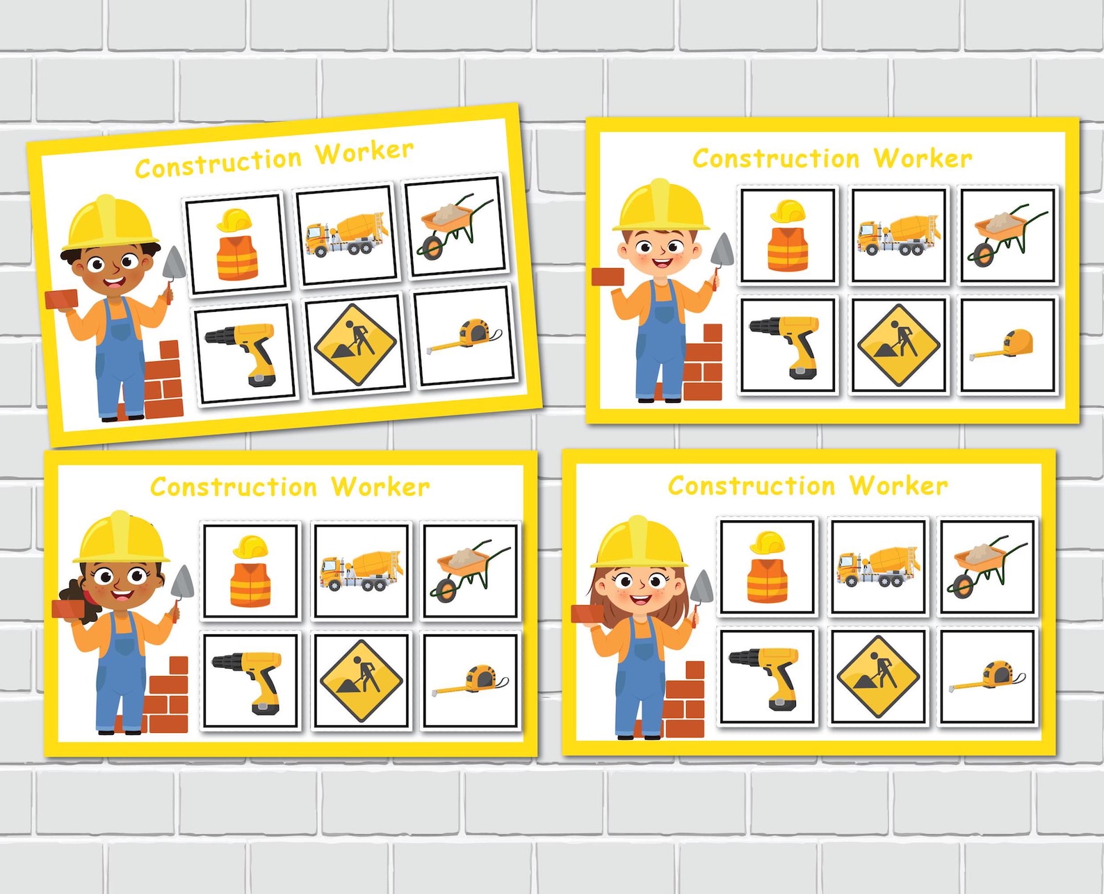 Community Helpers Preschool Sorting Mats. Professions Printable ...