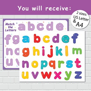 Alphabet Matching Activity, Lowercase Letters, ABC Busy Book Page ...
