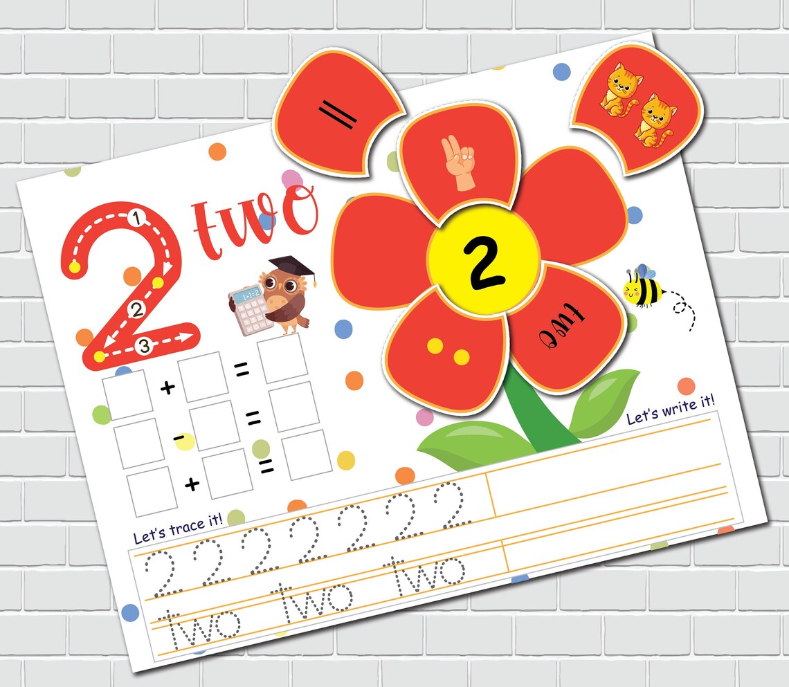 Math Busy Book Printable Worksheets for Pre-k Learning. | Etsy