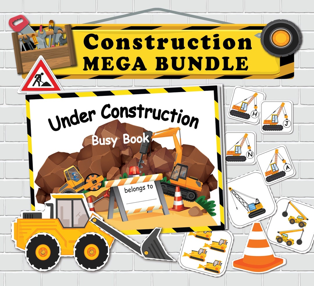 Busy Book Bundle Construction Theme Toddler Learning Binder - Etsy
