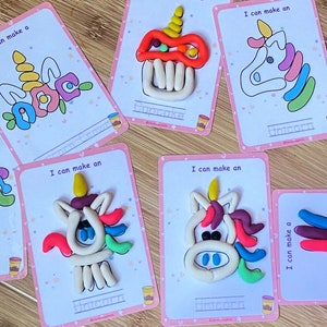 Unicorn Play Doh Mats, Printable Play Dough, Toddler Activities ...