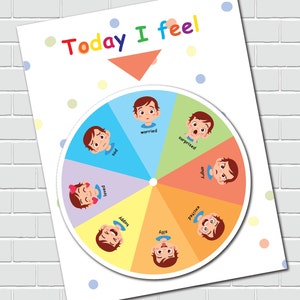 Emotions Wheel Printable Activity for Boys, Kids Feelings, Emotions ...