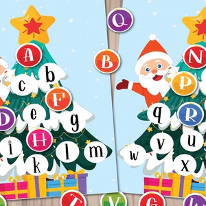 Alphabet Matching Activity, Christmas Busy Book Pages, Prechool ABC ...