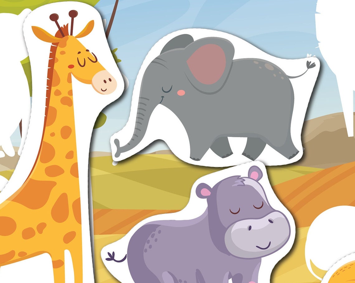 Animals Matching Activity Preschool Worksheets Toddler Busy - Etsy