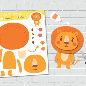 Cut Out and Glue Crafts for Kids. Scissors Skills Activity. Fine Motor ...