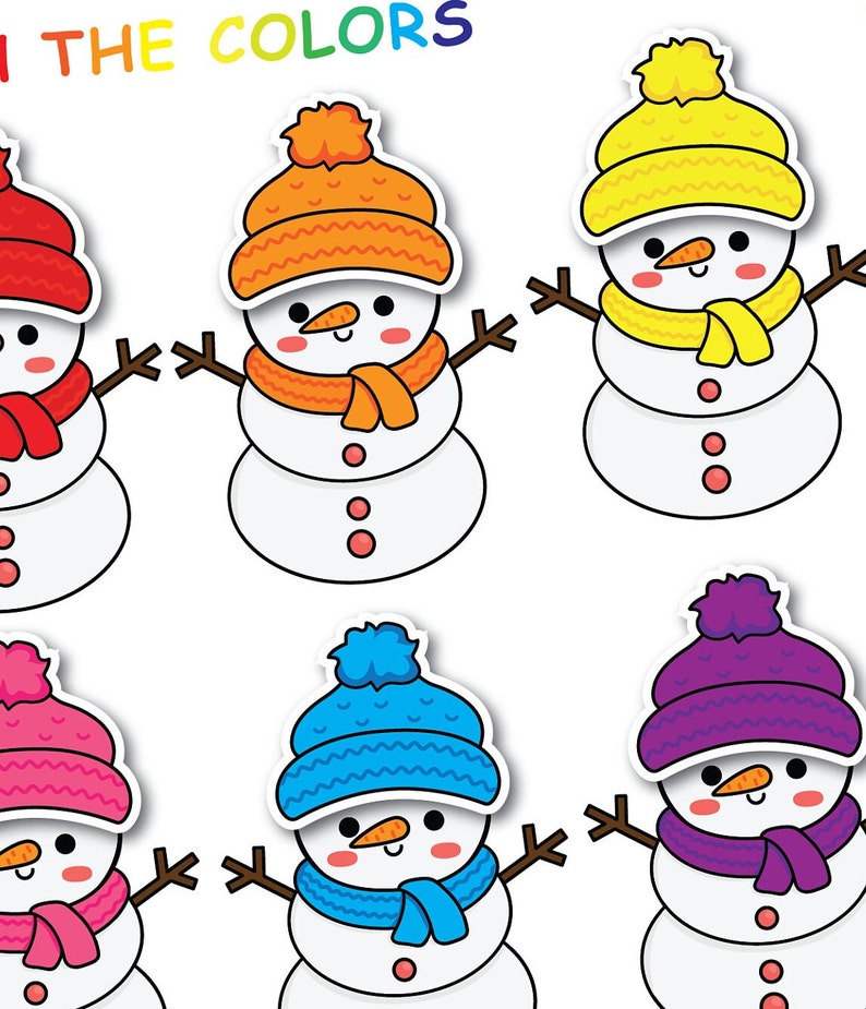 Color Sorting Matching Game, Winter Busy Book Page, Toddler Printable ...