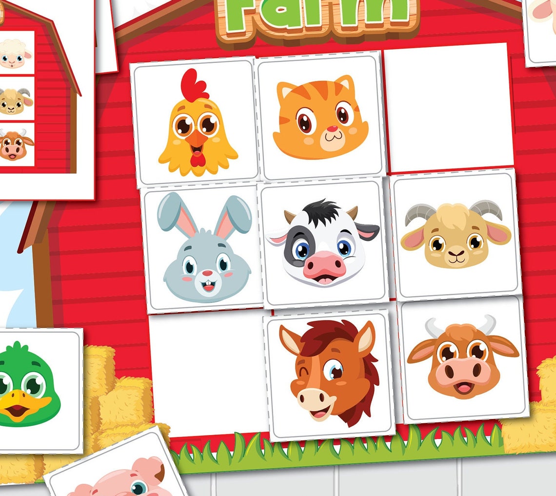 Animal Pattern Match Activities, Toddler Busy Book Pages, Learning ...