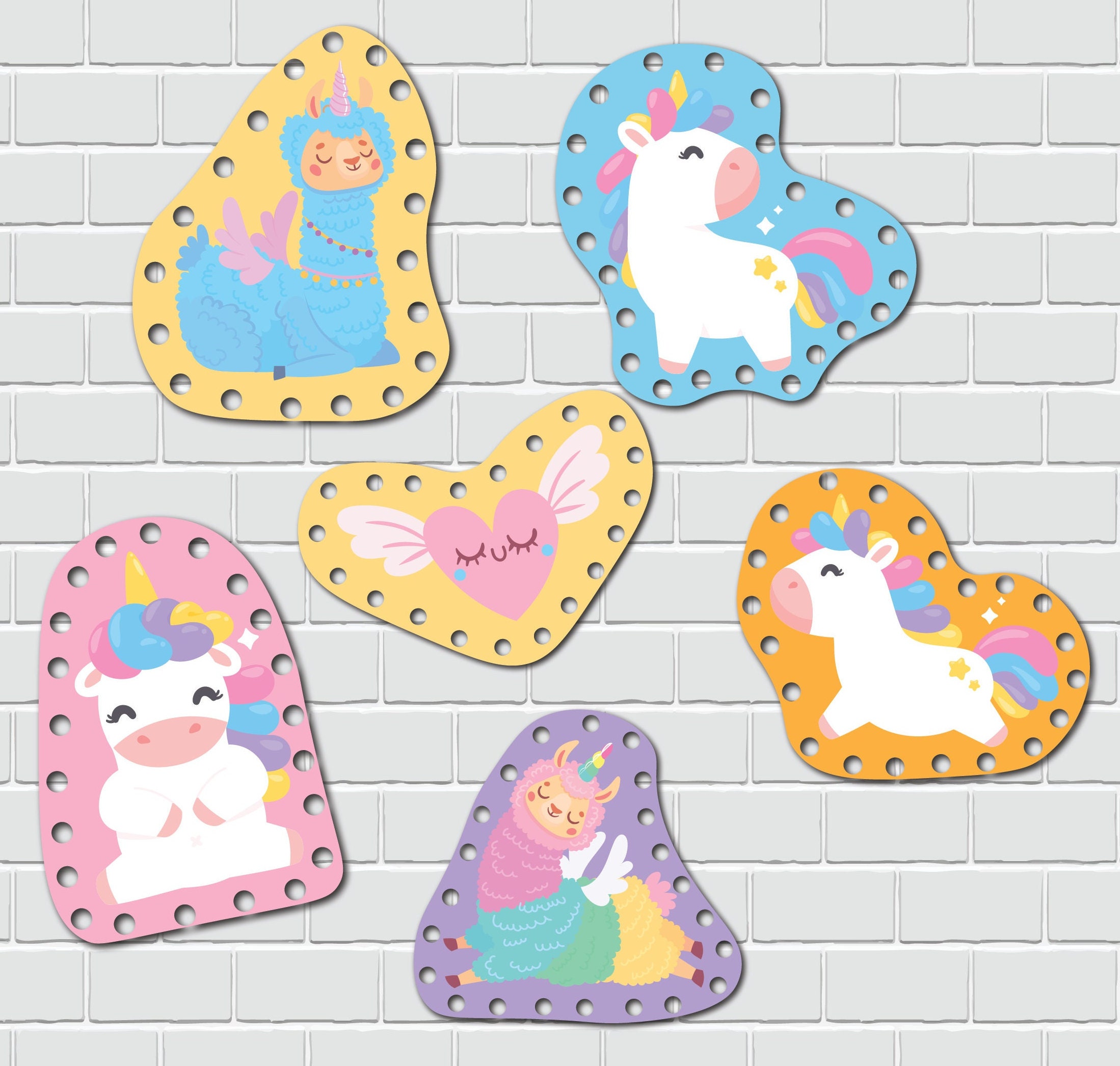 Unicorn Lacing Cards, Preschool Fine Motor Skill Activity, Toddler ...