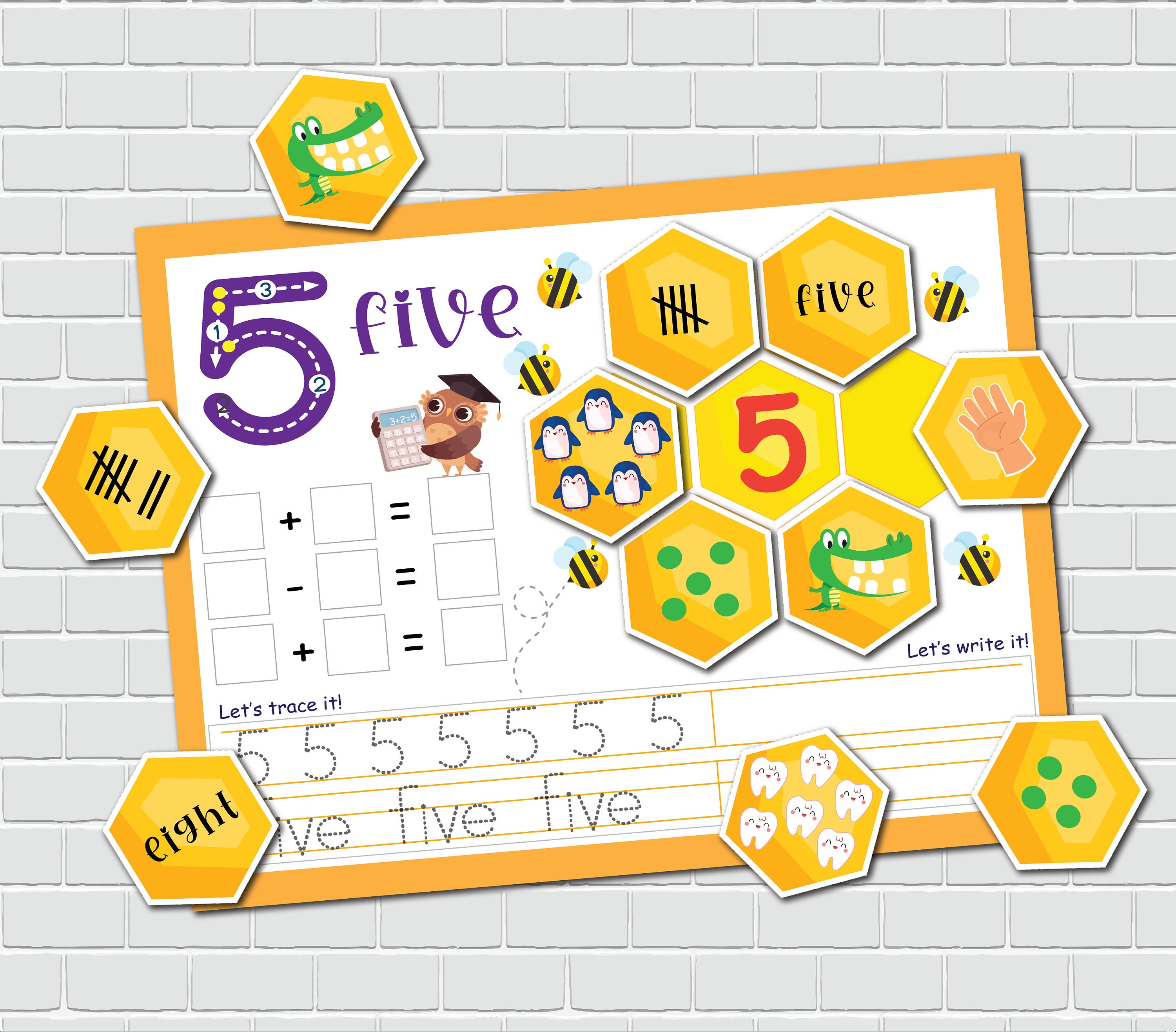 Counting Activity Math Busy Book Pages Preschool Learning - Etsy UK