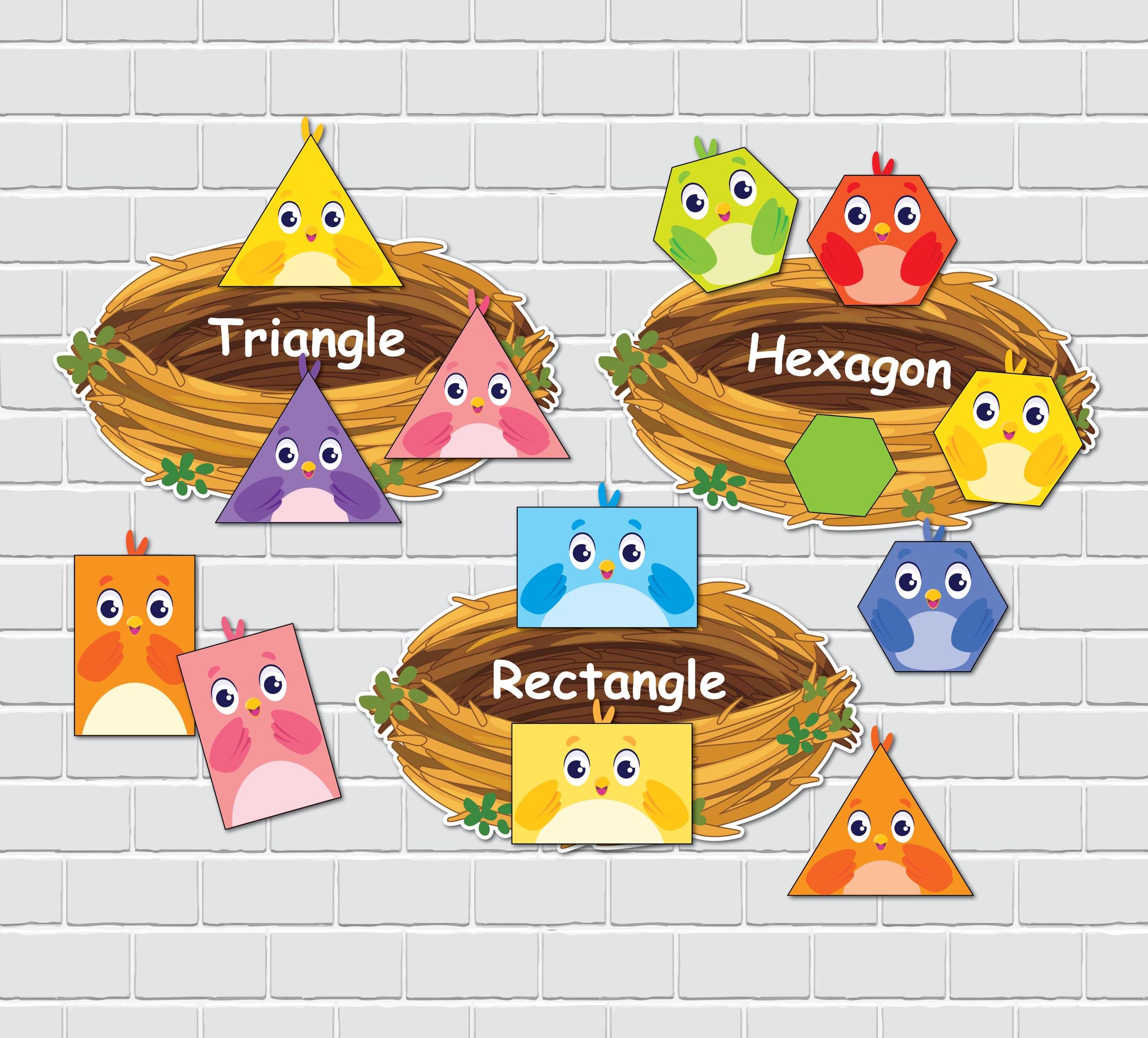 Birds Shapes Sorting Activity, 2D Shapes Center, Summer Busy Book Page ...