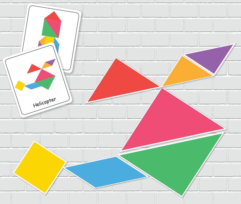 Printable Tangrams Puzzle Activity for Preschool and | Etsy