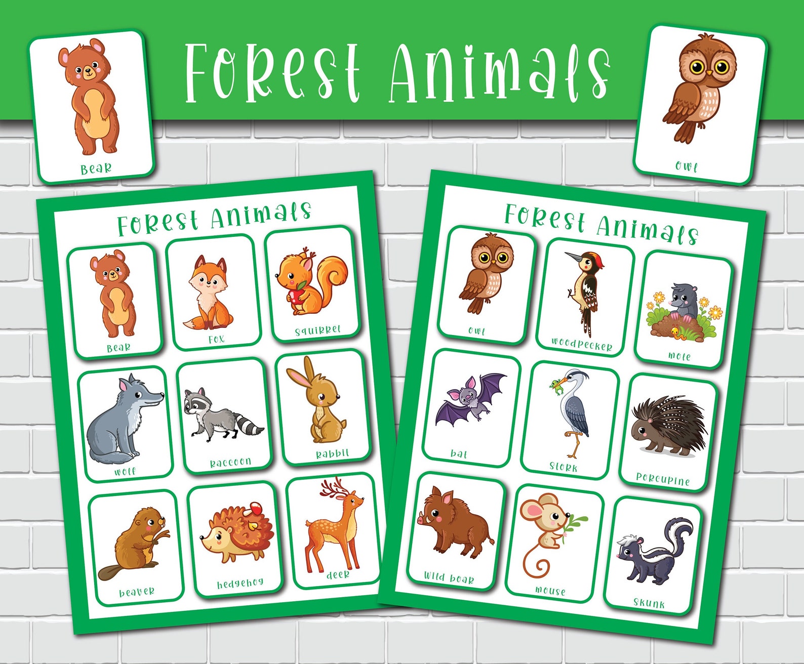 Forest Busy Book Toddler Learning Binder Preschool Worksheets - Etsy