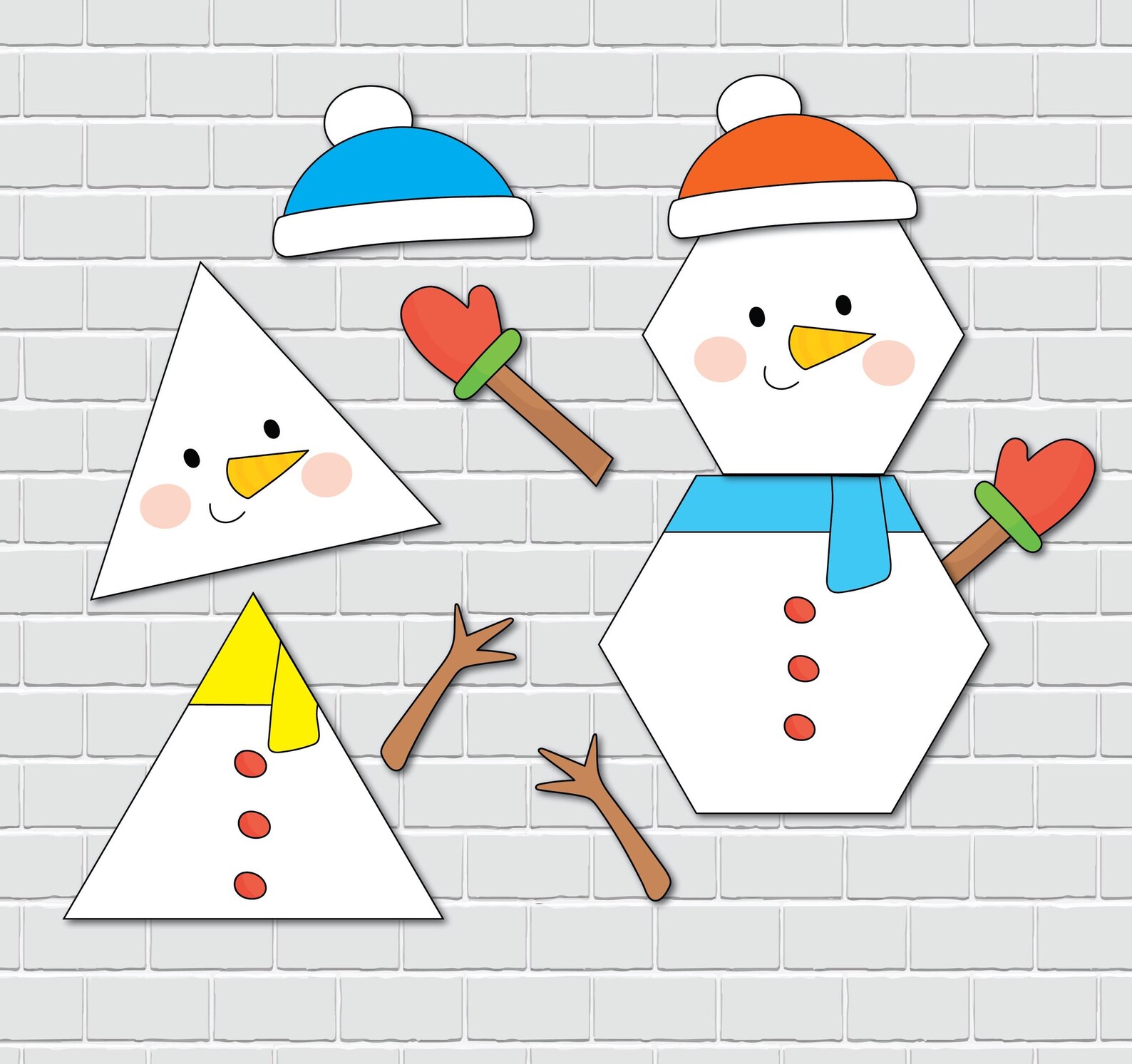 Build a Shape Snowman, 2D Shapes, Winter Busy Book, Special Education ...