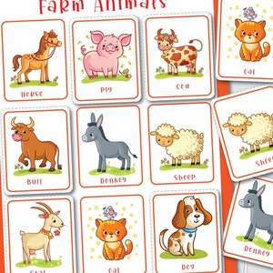 Farm Animals Busy Book Pages, Toddler Quiet Time Activity, Preschool ...