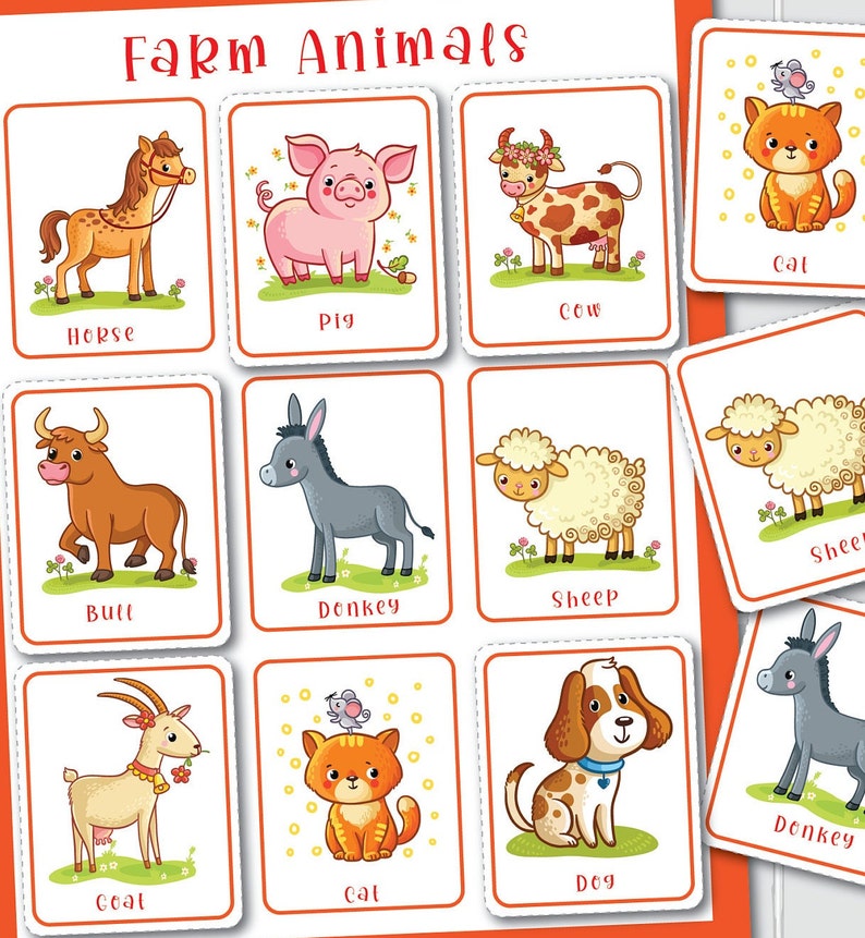 Farm Animals Busy Book Pages Toddler Quiet Time Activity - Etsy
