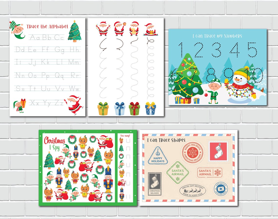 Christmas Busy Book. Preschool Learning Binder. Toddler Quiet - Etsy