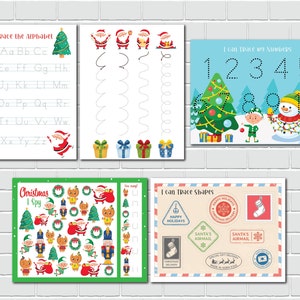 Christmas Busy Book. Preschool Learning Binder. Toddler Quiet Book ...