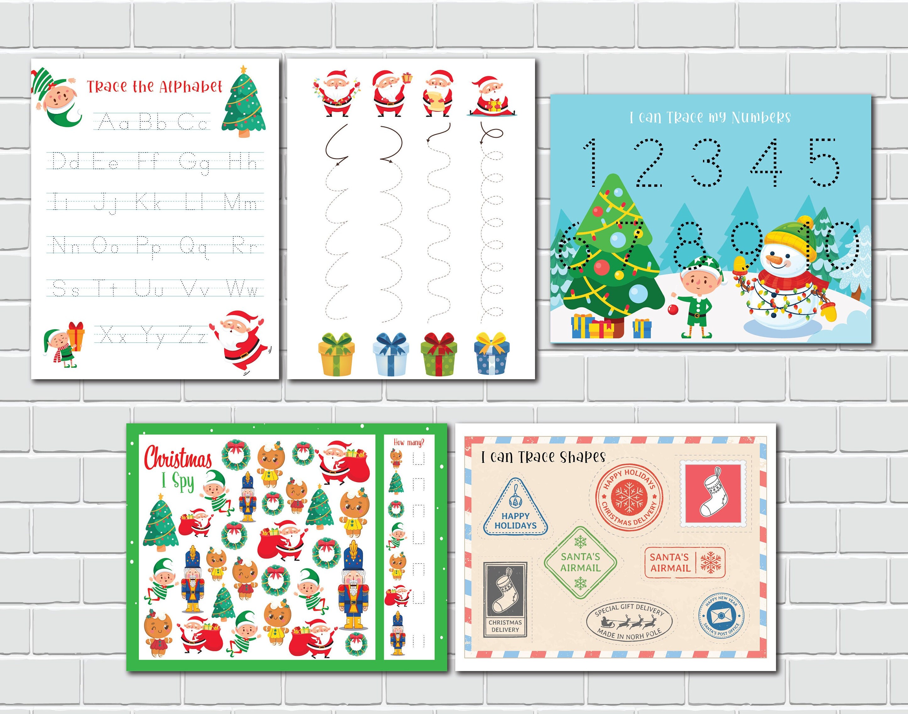 Christmas Busy Book. Preschool Learning Binder. Toddler Quiet Book ...