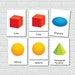 3D Shapes Flash Cards, Three Part Montessori Flash Cards, Kids ...