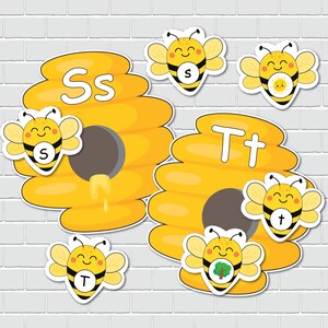 Bees and Beehive ABC Matching Activity for Kids, Summer Busy Book ...