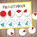 Fractions Matching Activity, Math Printable Activity, Learning ...