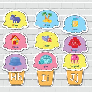 Ice Cream Alphabet Matching Activity. ABC Busy Book. Learning ...