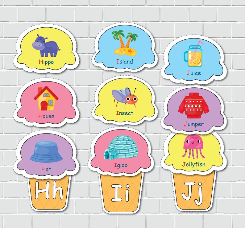 Ice Cream Alphabet Matching Activity. ABC Busy Book. Learning ...