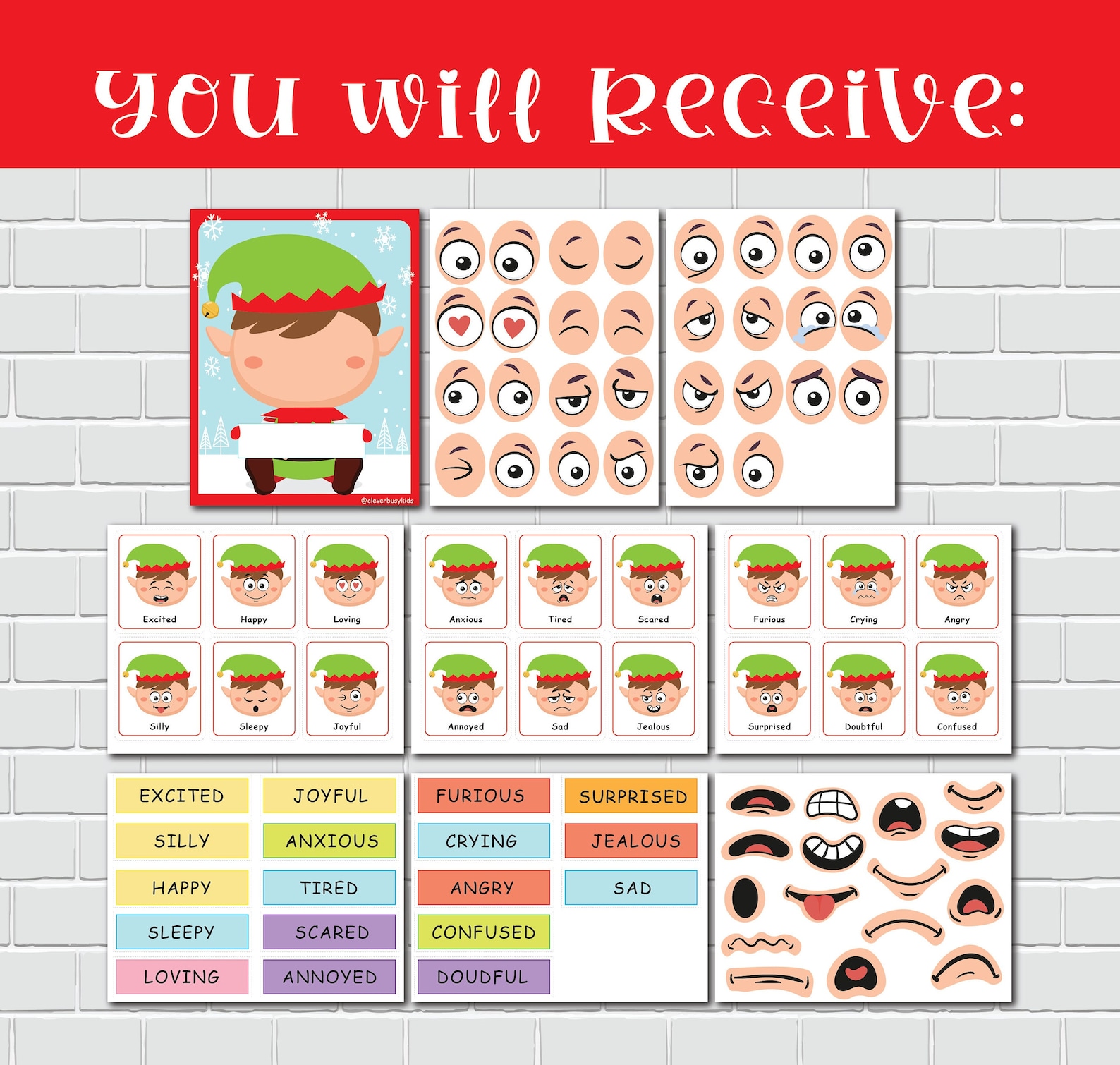 Christmas Emotions Activity for Kids, Preschool Feelings Printables ...