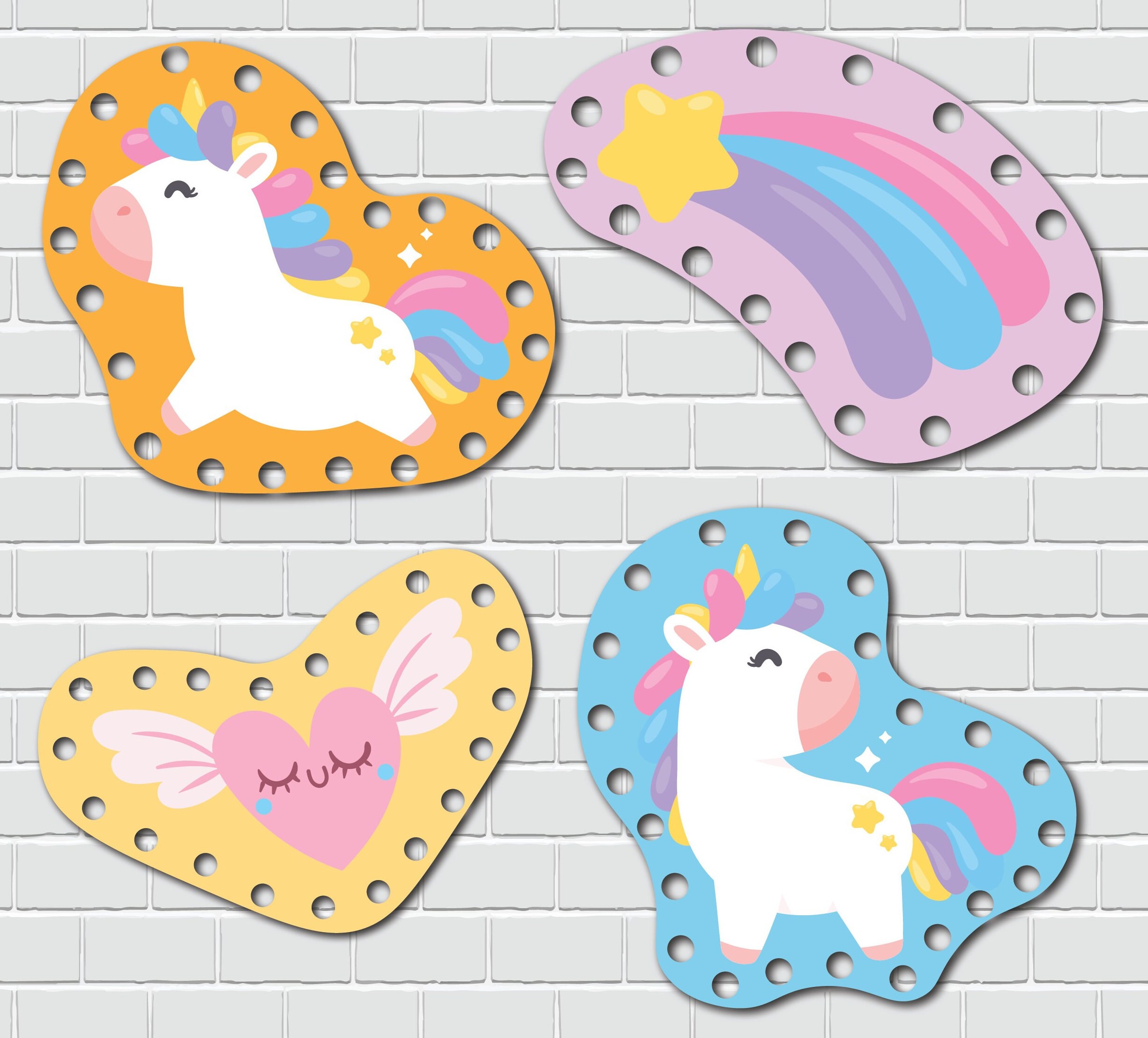 Unicorn Lacing Cards Preschool Fine Motor Skill Activity - Etsy