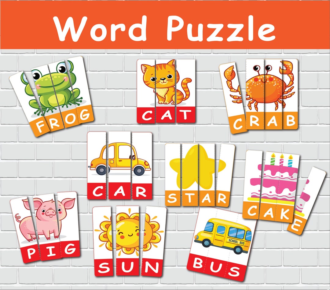 Word Puzzle Printable Activity Preschool Worksheets & Activities ...