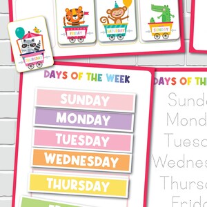 Days of the Week Printable Activity for Kids. Circle Time Learning ...