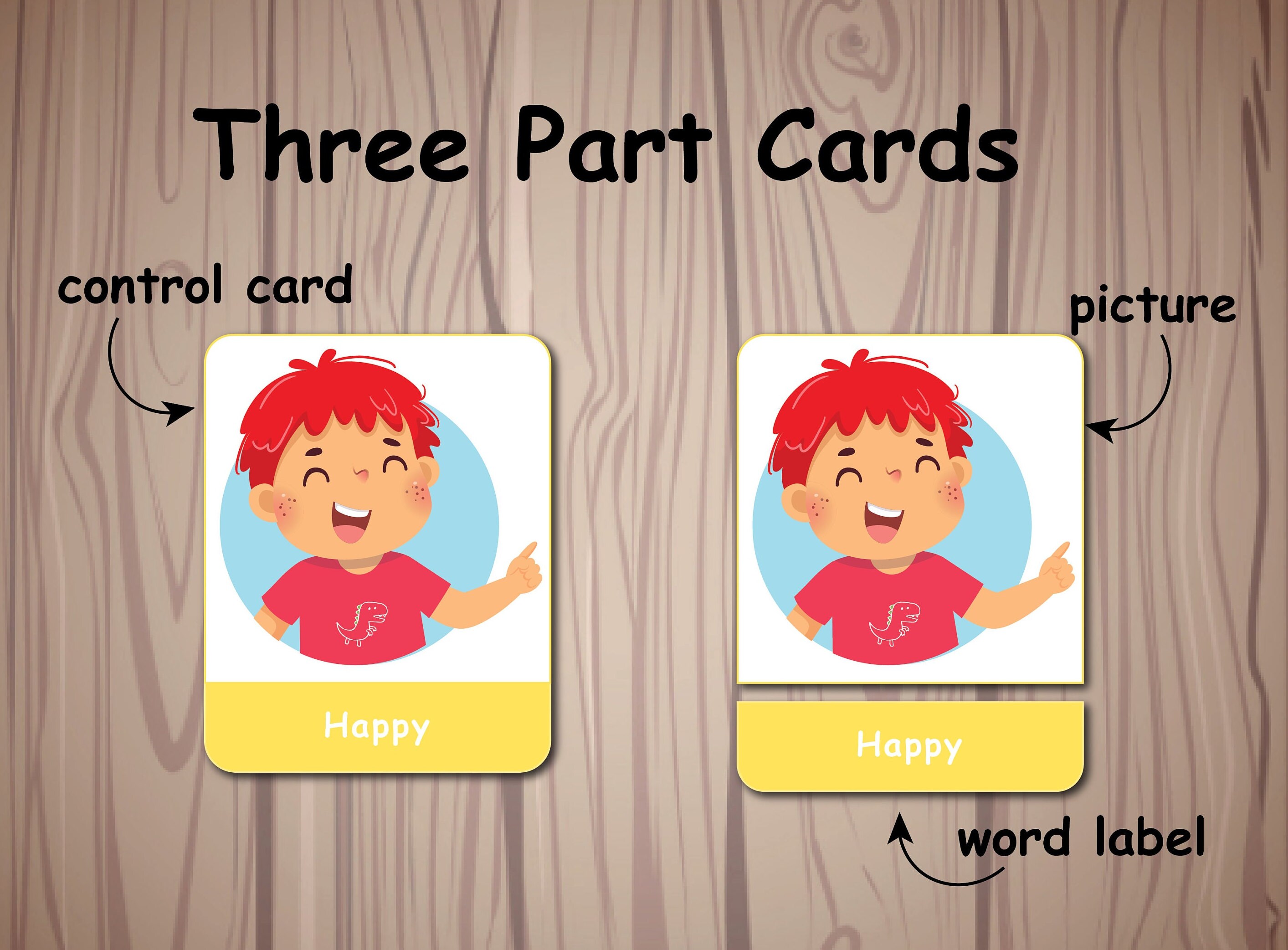 Emotion Flashcards Kids Feelings Flash Cards Montessori - Etsy