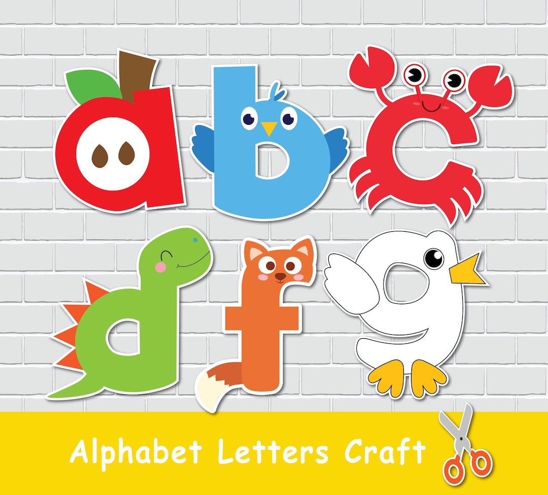 Alphabet Letters Craft for Kids, Lowercase Letter Recognition, Toddler ...