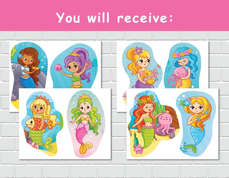 Mermaids Lacing Cards Preschool Fine Motor Skill Activity - Etsy