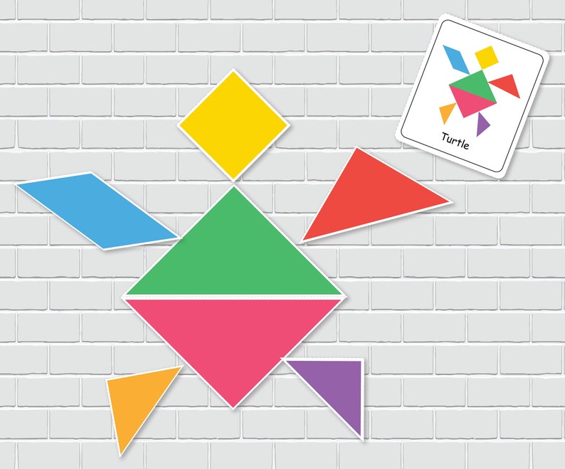 Printable Tangrams Puzzle Activity for Preschool and | Etsy