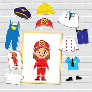 Community Helpers Dress up Preschool Printable Worksheets Professions ...