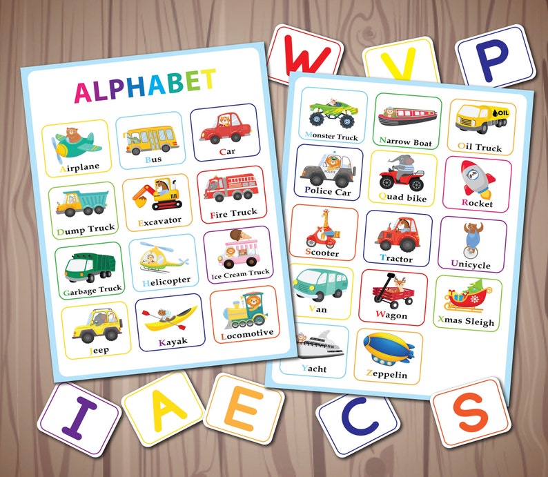 Alphabet Matching Game ABC Printable Activity Busy Book - Etsy