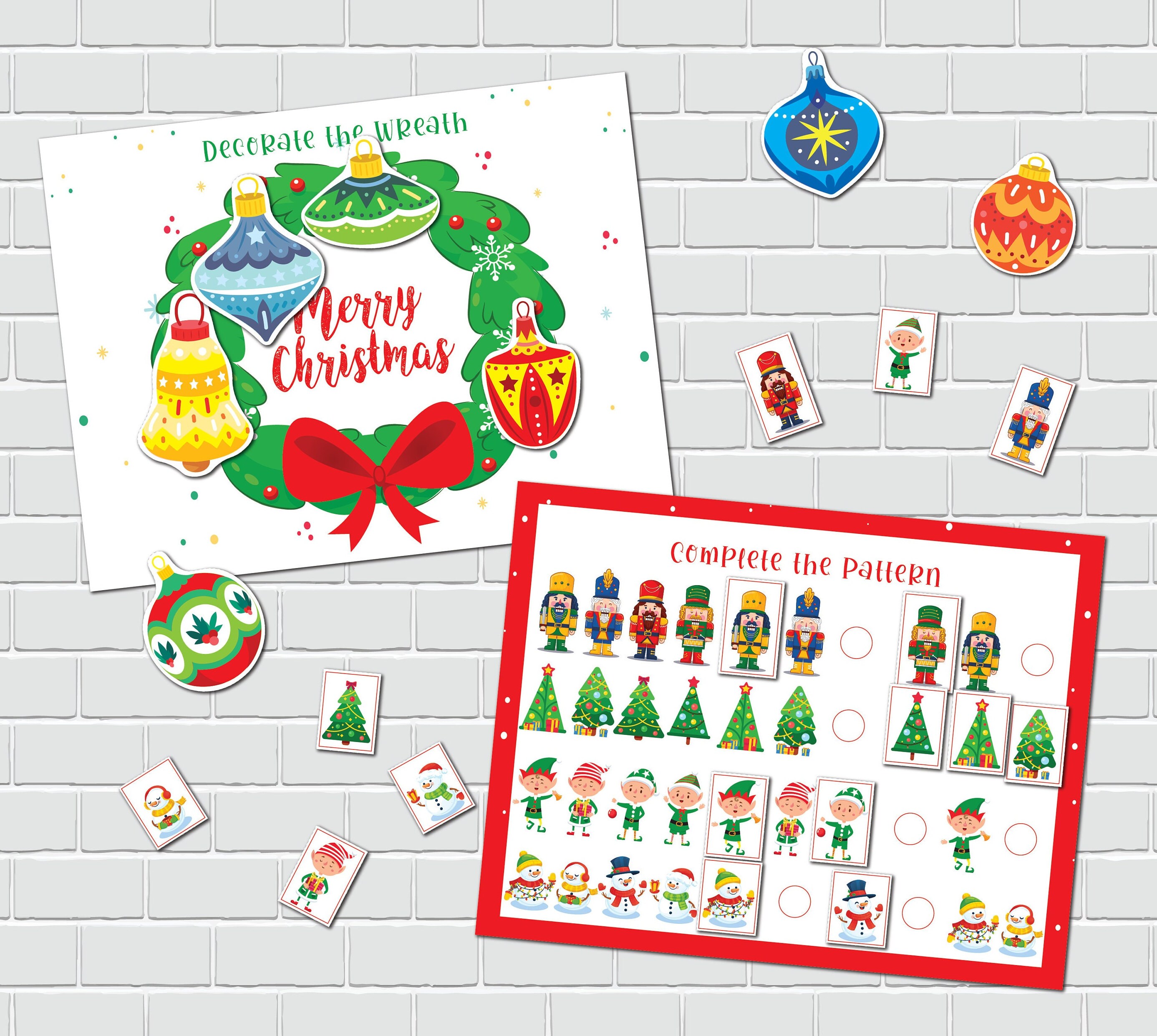 Christmas Busy Book. Preschool Learning Binder. Toddler Quiet Book ...
